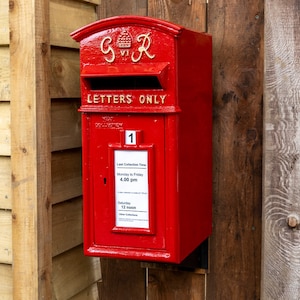 Royal Mail Cast Iron Red GR Post Box Letterbox Mailbox - Etsy