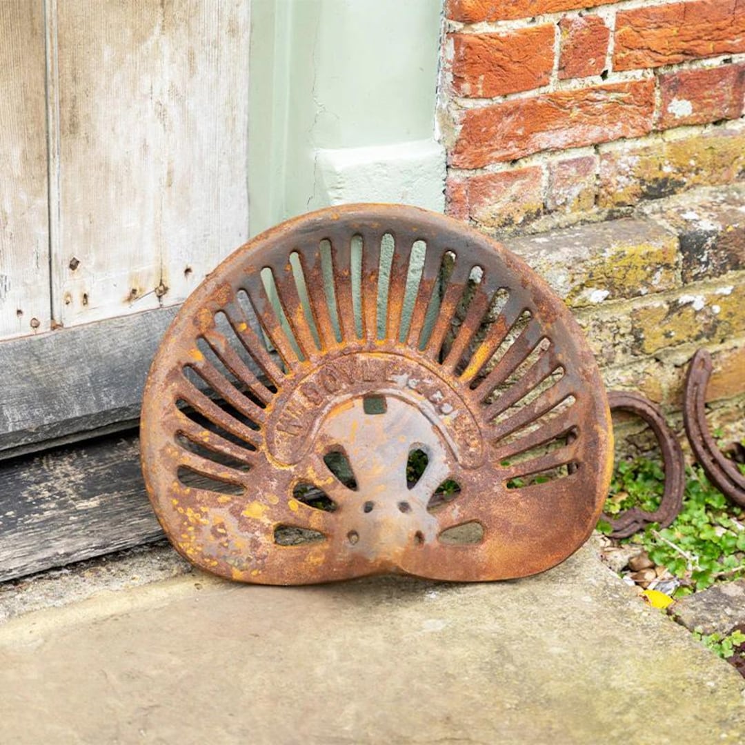 Vintage Cast Iron Tractor Seat - Etsy