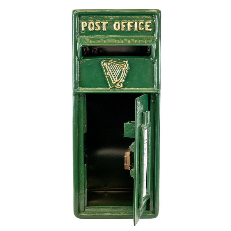 Post Box Irish Shamrock Green Cast Iron Pillar Wall Mounted - Etsy UK