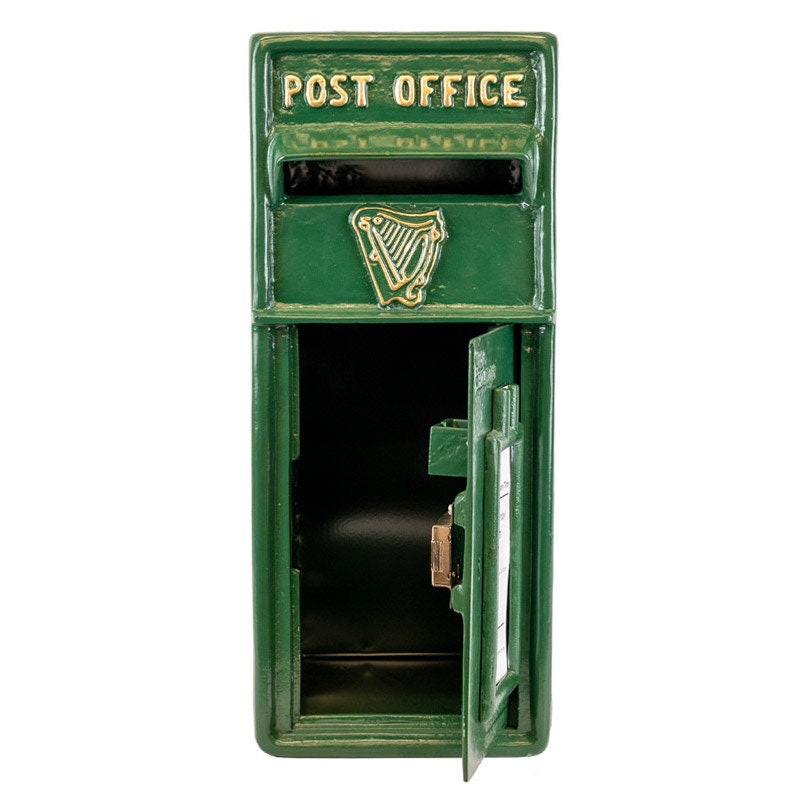 Post Box Irish Shamrock Green Cast Iron Pillar Wall Mounted - Etsy UK