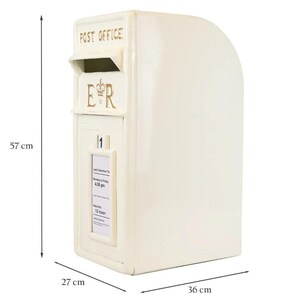 Cast Iron White ER Post Box Mailbox Letterbox - Etsy