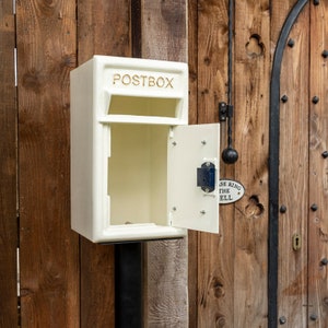 White Cast Iron Post Box Mailbox Letterbox With Stand - Etsy