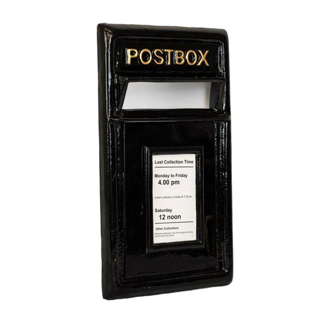 Classic Cast Iron Post Box Front Black - Etsy UK