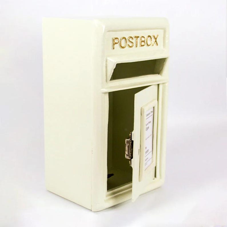 White Wall Mounted Metal Post Box Letterbox Mail Box - Etsy