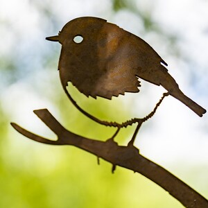 Laser Cut Robin on Branch Garden Ornament - Etsy