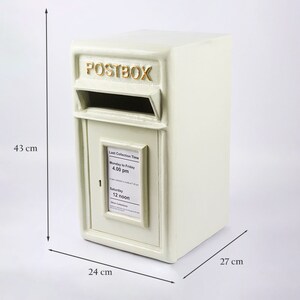 White Cast Iron Post Box Mailbox Letterbox With Stand - Etsy