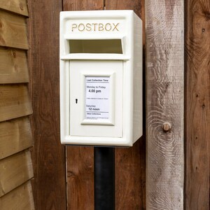 White Cast Iron Post Box Mailbox Letterbox With Stand - Etsy