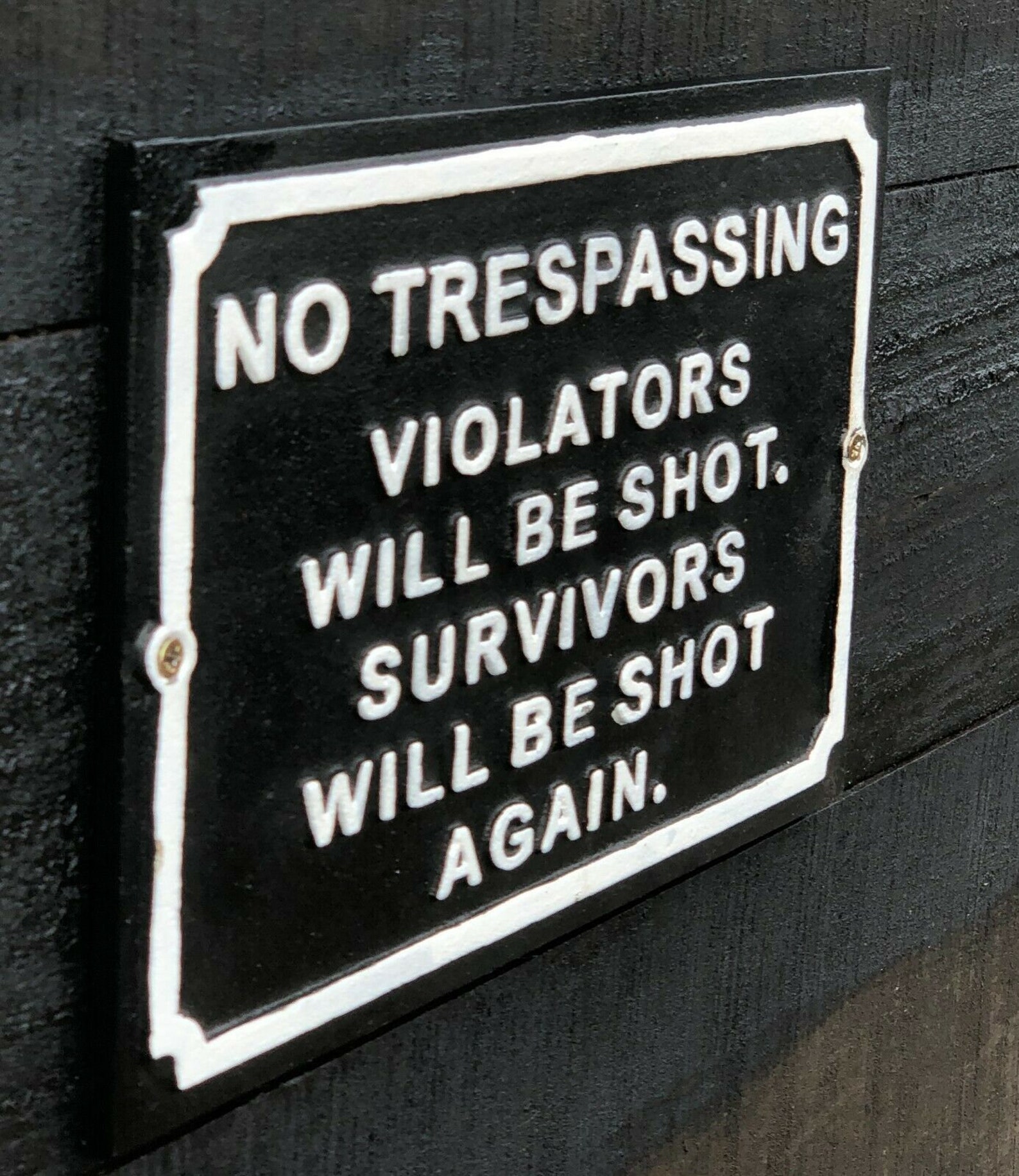 No Trespassing Sign Home Decor Trespassing Home Plaque - Etsy UK