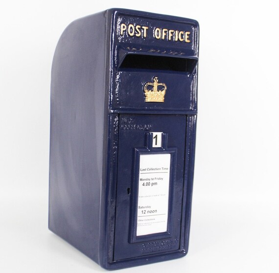 Scottish Cast Iron Royal Blue Post Box Cast Iron Letterbox | Etsy UK