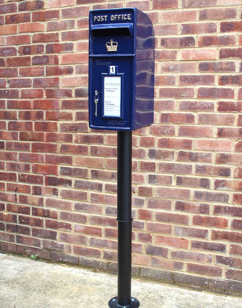 Scottish Cast Iron Royal Blue Post Box Cast Iron Letterbox - Etsy UK