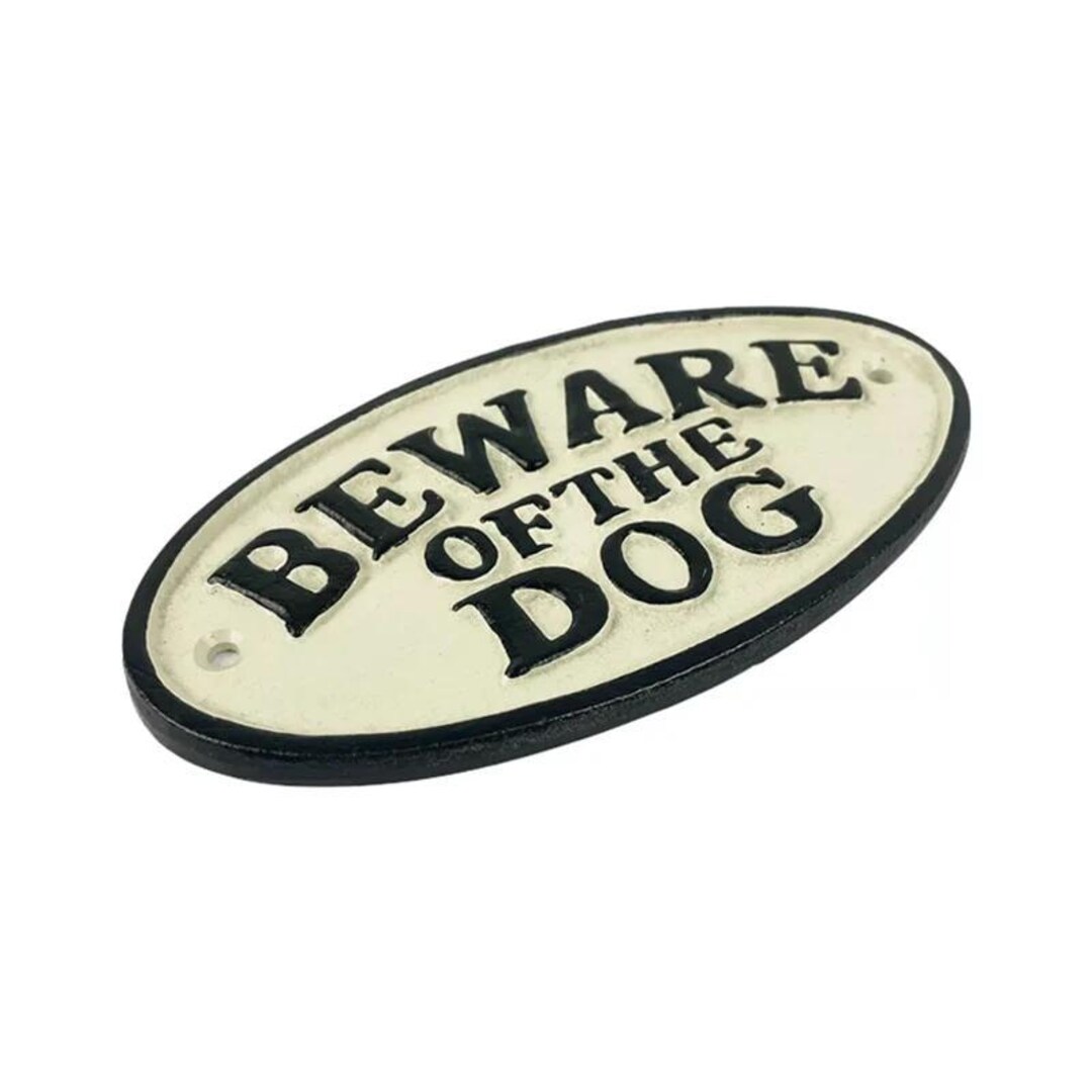 Eye-catching Cast Iron "beware of Dog" Sign - Etsy