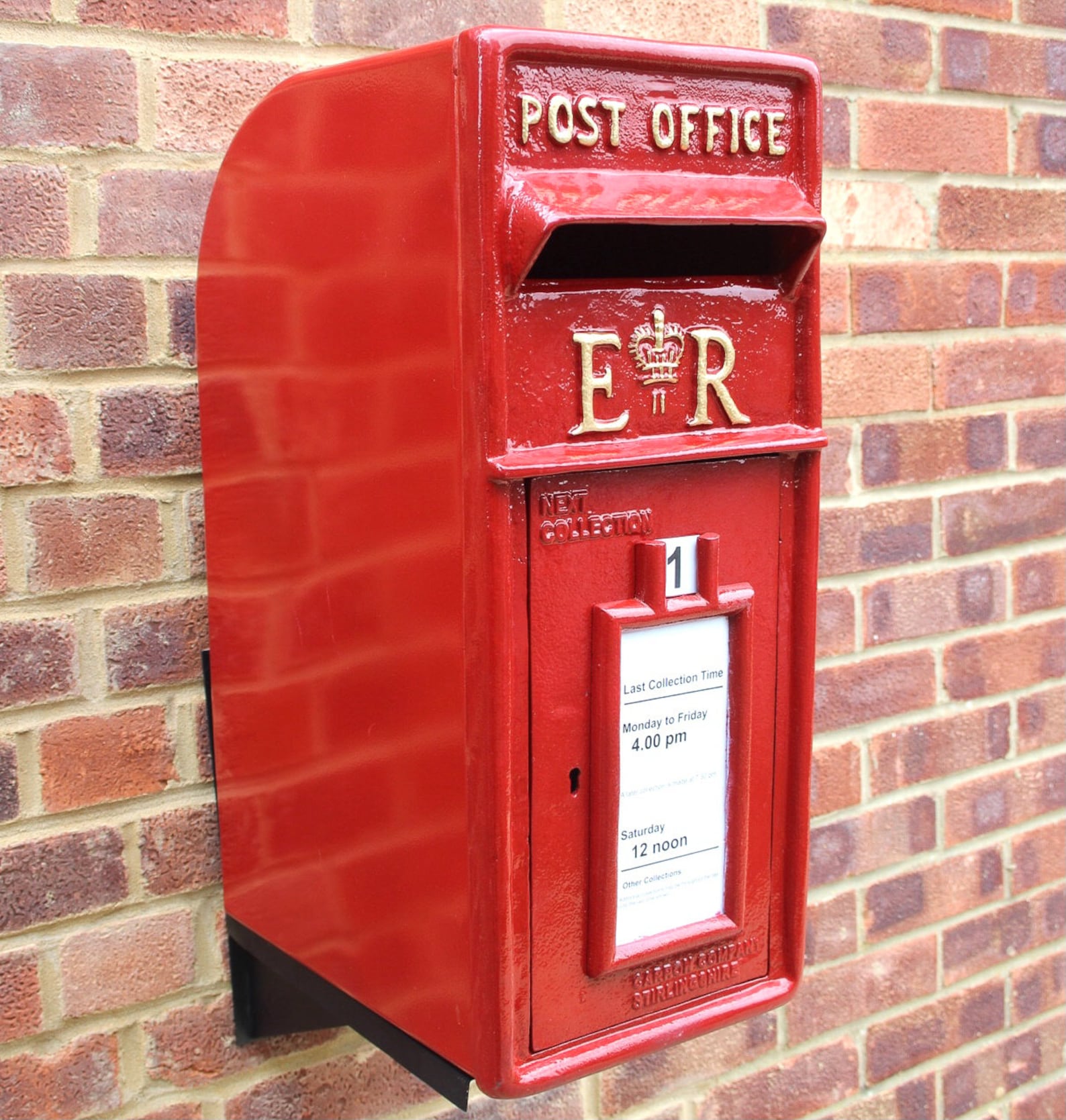 Royal Mail ER Cast Iron Post Box Red Black and White Mailbox - Etsy ...