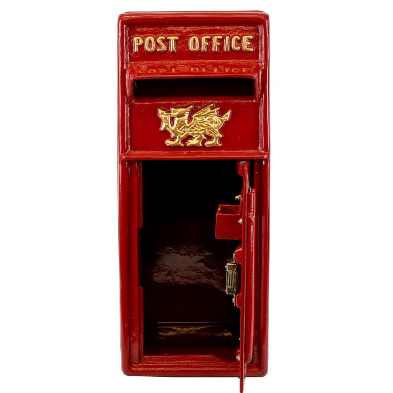 Welsh Cast Iron Royal Mail Red Post Box ER GR VR Letterbox - Etsy