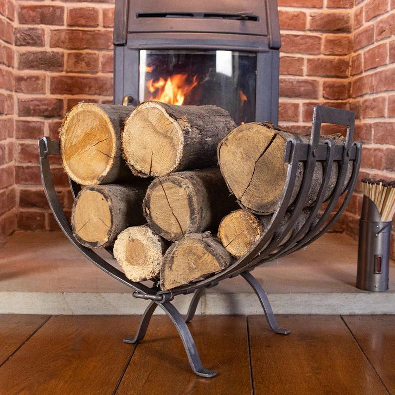 Greystone Linear Log Holder - Etsy