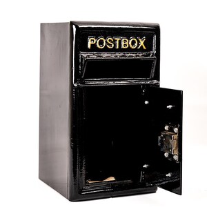 Black Metal Mailbox Letterbox Post Box - Etsy