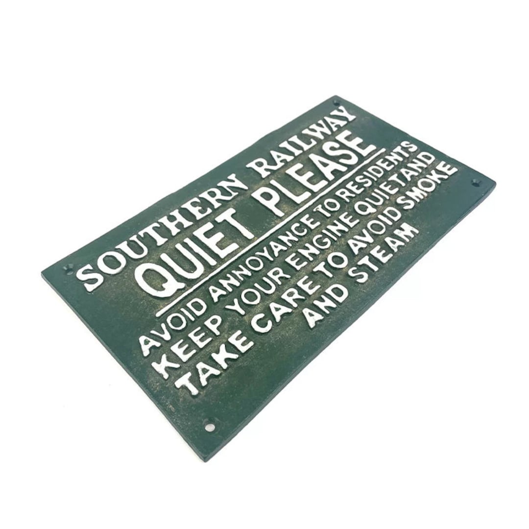 Cast Iron Southern Railway Sign Metal Wall Art - Etsy