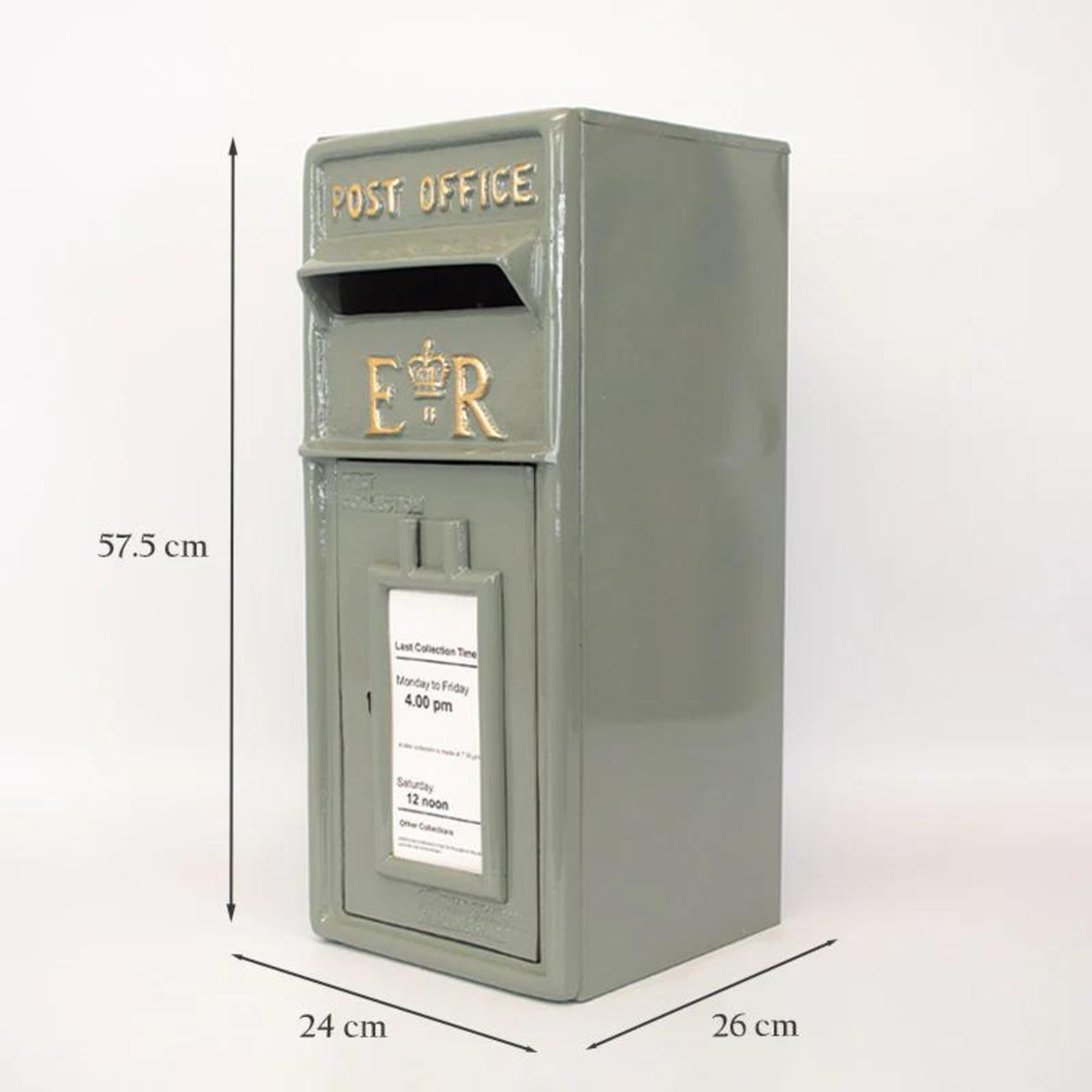 French Grey ER Wall Mounted Post Box - Etsy
