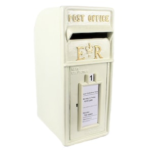 Cast Iron White ER Post Box Mailbox Letterbox - Etsy