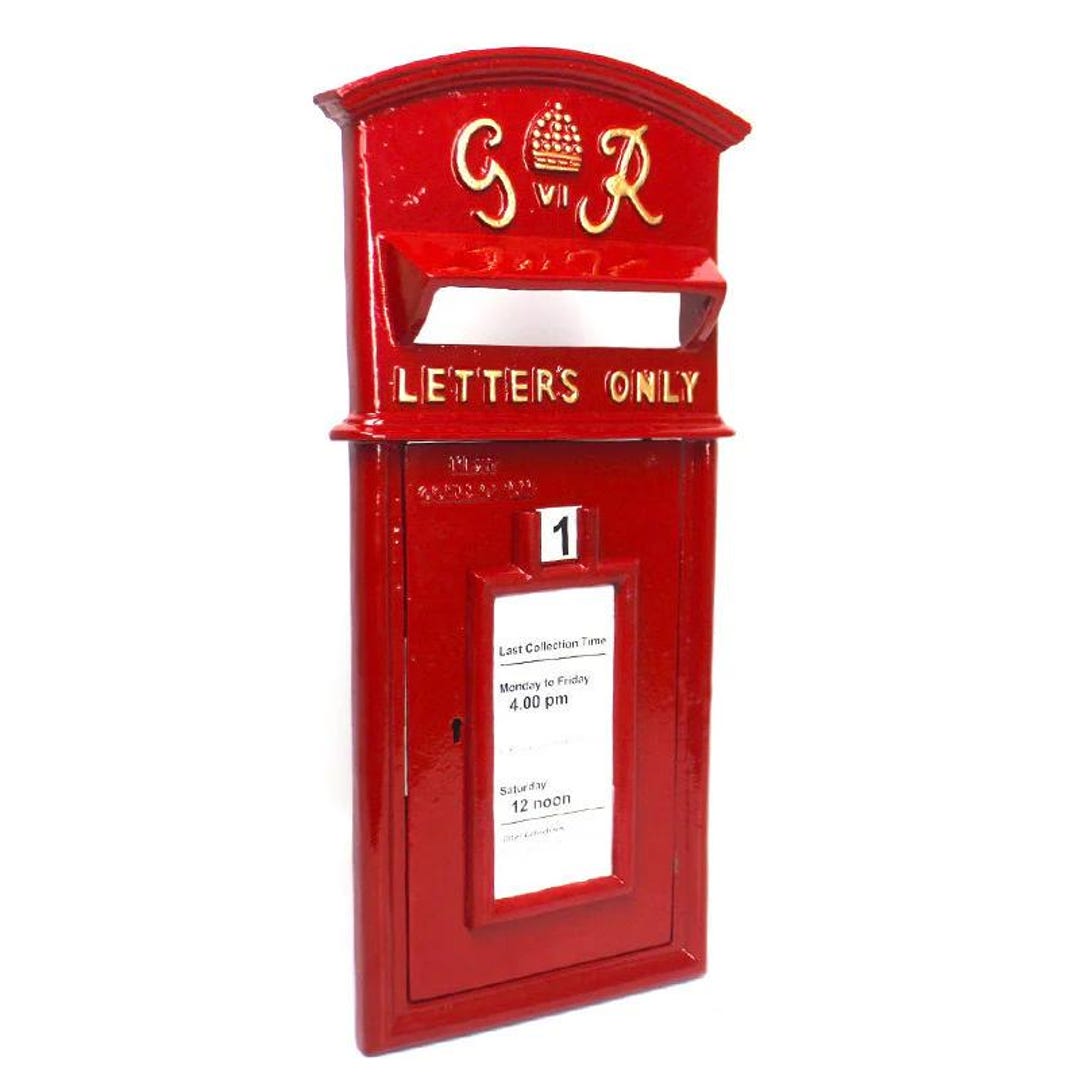 Vintage George Rex GR Post Box Front - Classic Red Royal Mail Decor - Etsy