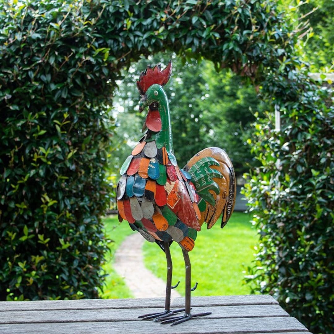 Handmade Upcycled Cockerel Statue - Etsy
