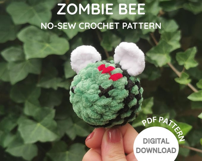 Zombie Bee Halloween Crochet Plush || Handmade Crochet Plushie - Etsy