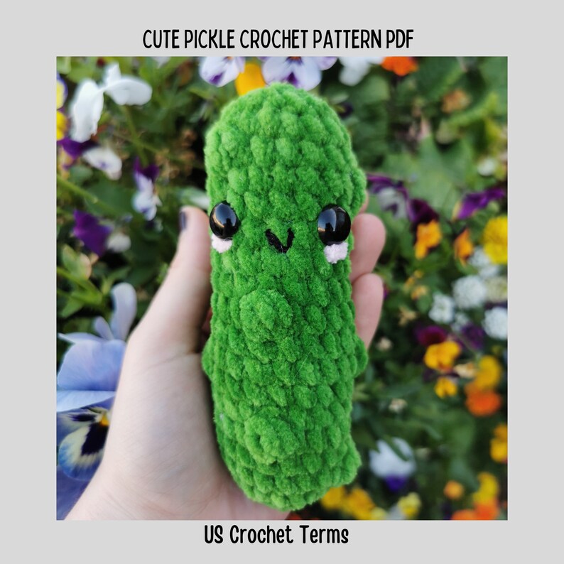 Pickle Crochet Pattern, Beginner Friendly, Crochet Ideas, Market Prep ...