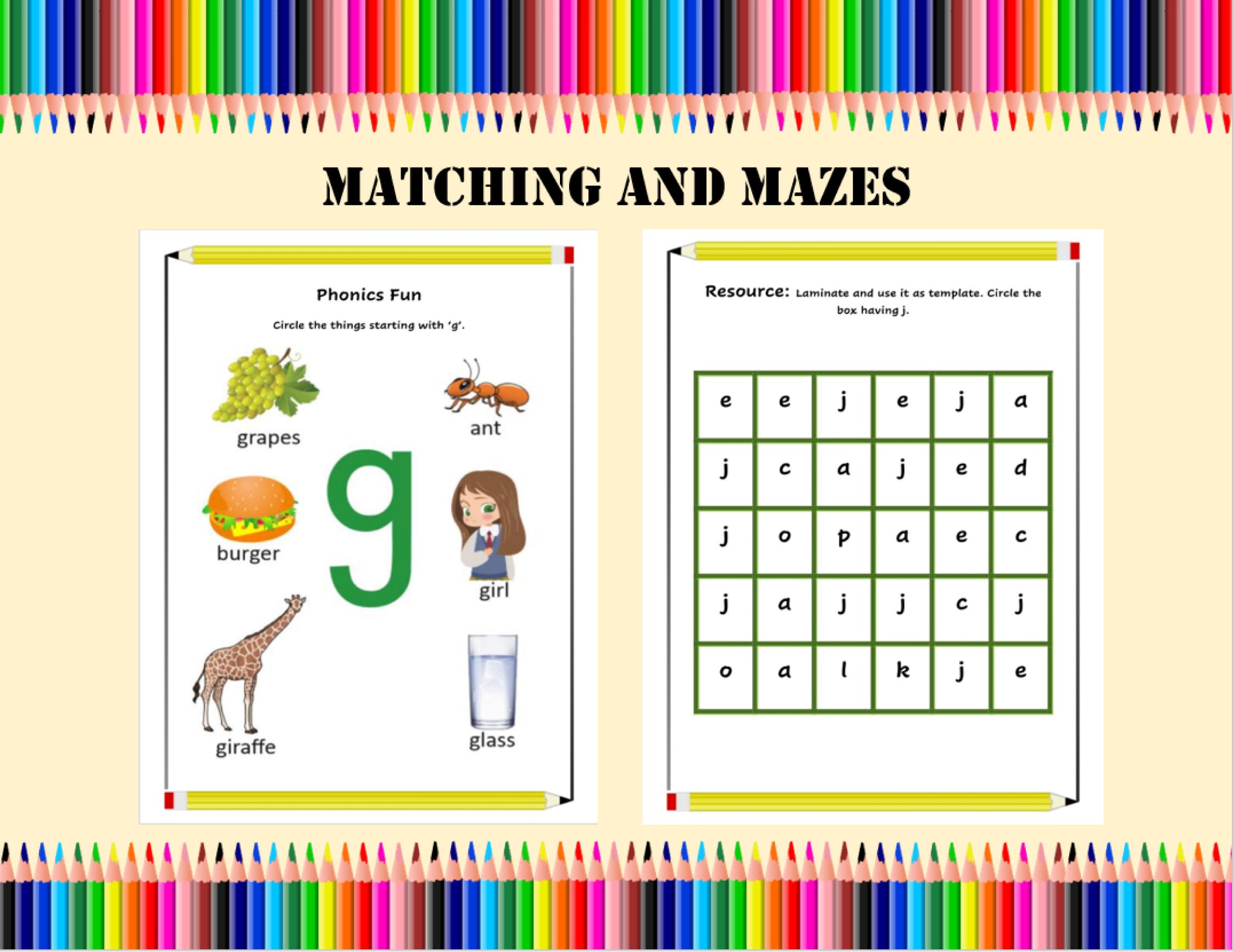 Preschool Phonics Worksheets Prek Workbook Early Years English ...