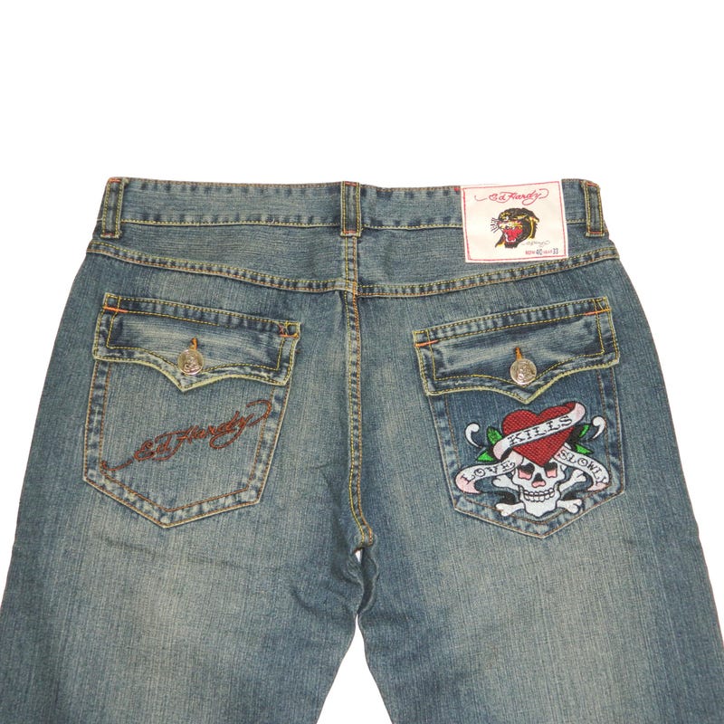 Embroidered Jeans Mens - Etsy