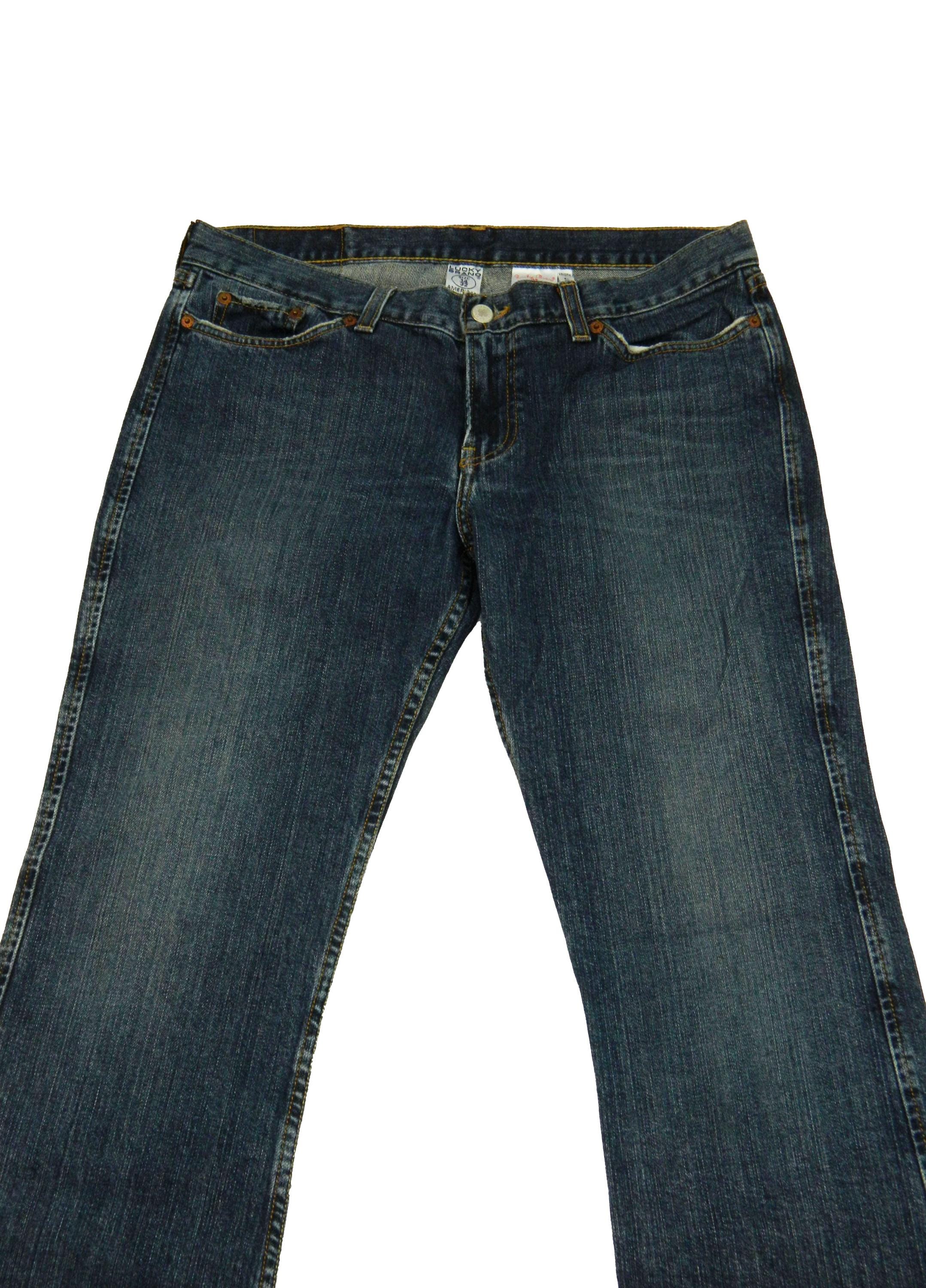 Women's Lucky Brand Craze Jean G Premium Denim Split Cuff Flare Blue ...