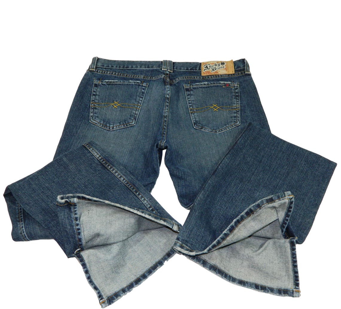 Women's Lucky Brand Craze Jean G Premium Denim Split Cuff Flare Blue ...