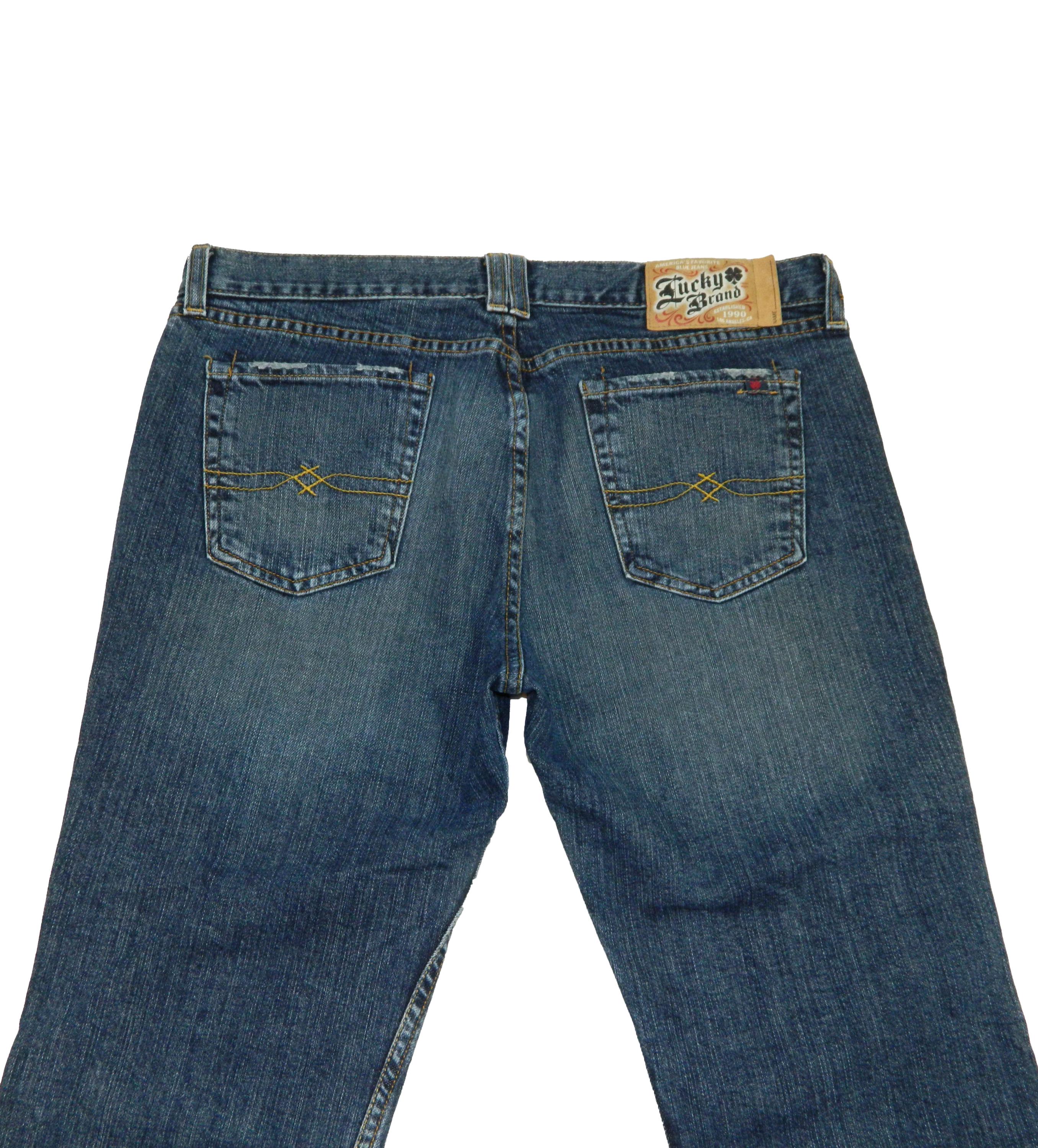 Women's Lucky Brand Craze Jean G Premium Denim Split Cuff Flare Blue ...