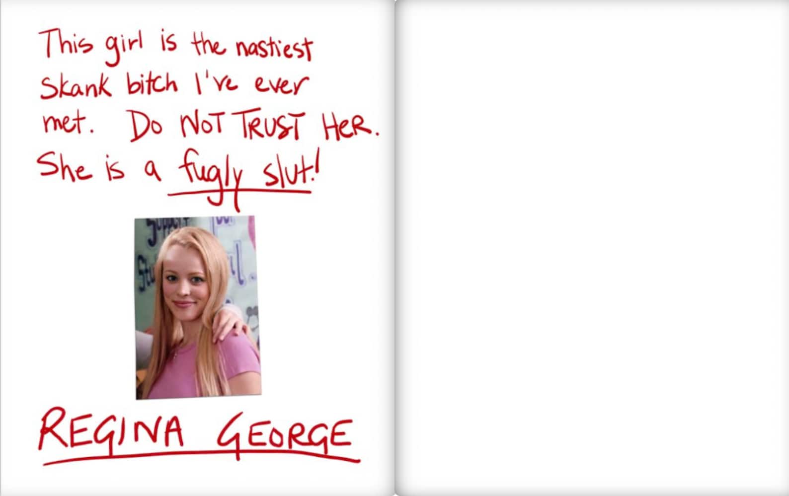 Burn Book Replica BLANK or MOVIE VERSION, 8.5x11, Matte Hardcover - Etsy