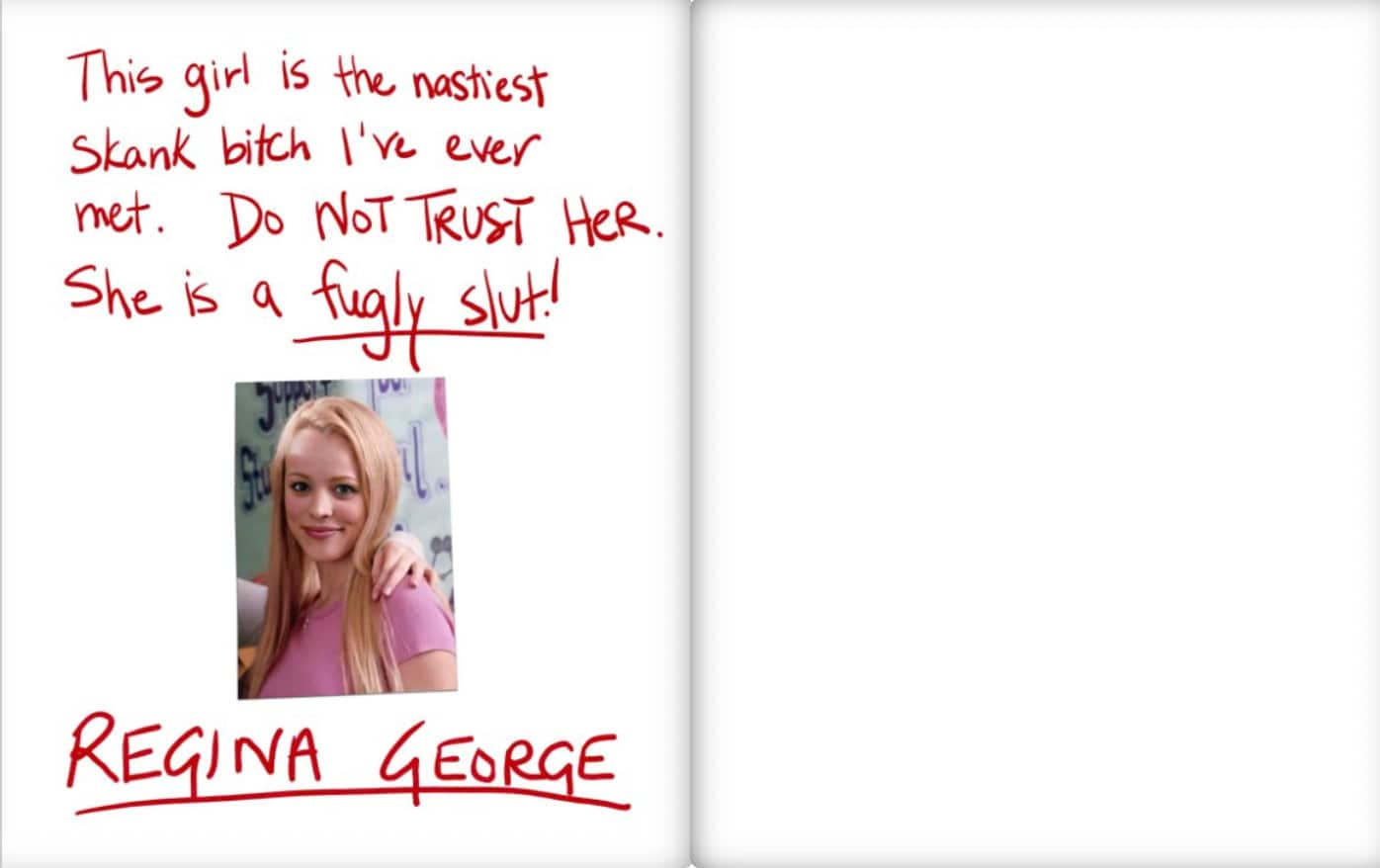 Burn Book Replica BLANK or MOVIE VERSION 8.5x11 Matte - Etsy Canada