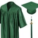 Shiny Hunter Green Child Graduation Cap Gown and Tassel - Etsy