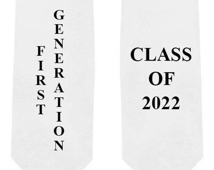 First Generation Stole Class of 2022 White Graduation Stole | Etsy