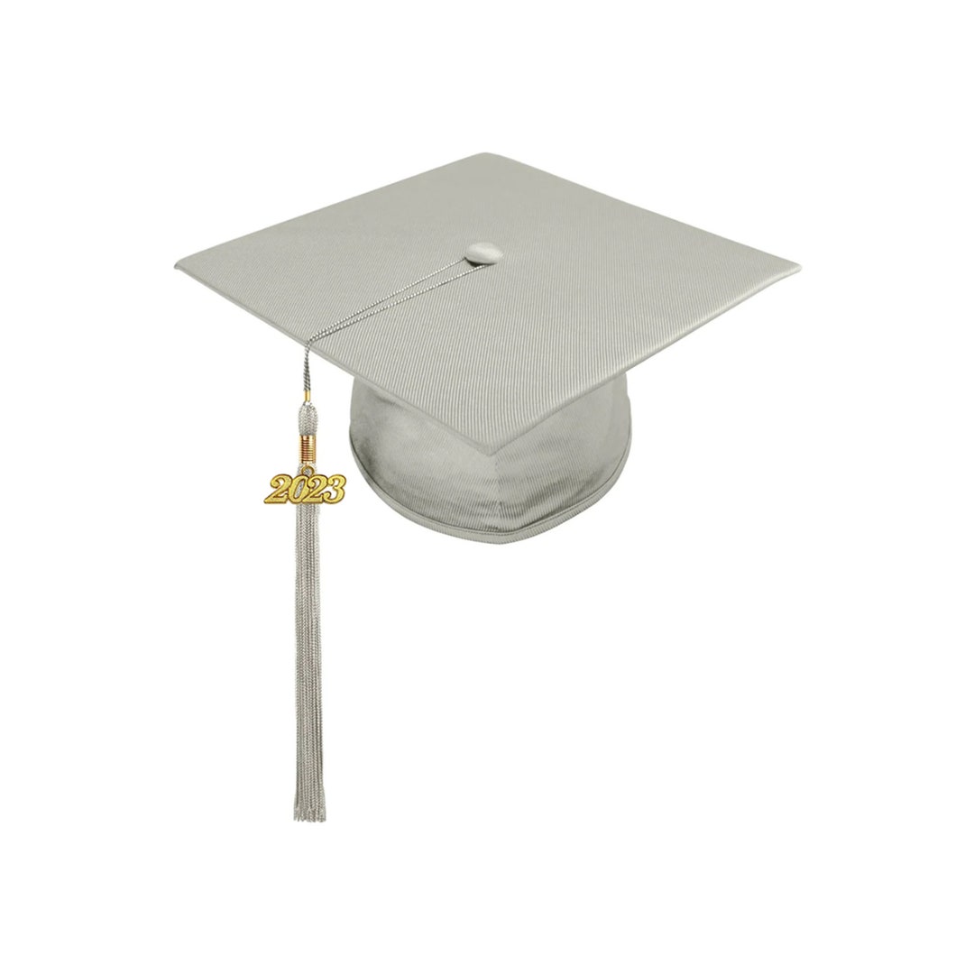 Shiny Silver Graduation Cap and Tassel All Tassel Colors Available Any ...