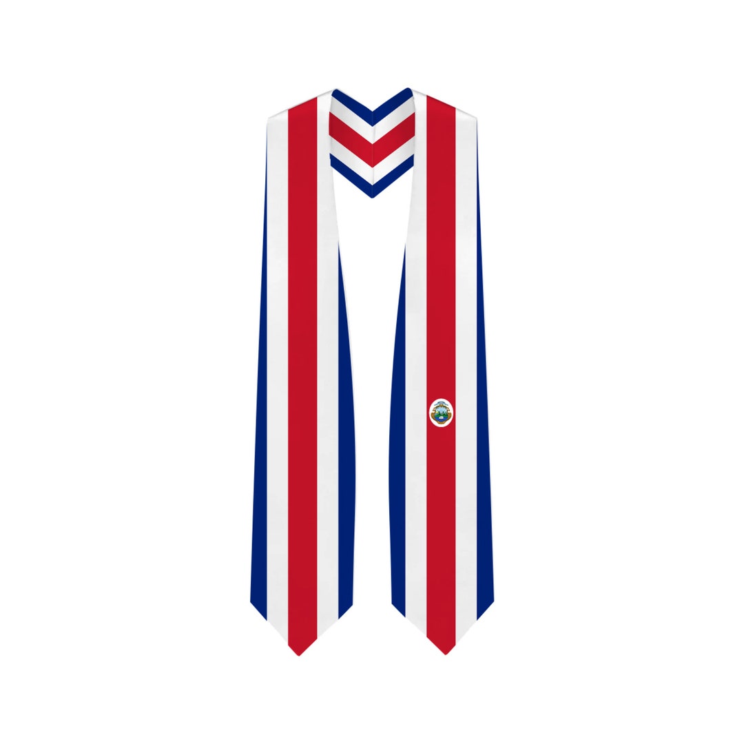 Costa Rica Graduation Stole Costa Rica Flag Sash - Etsy