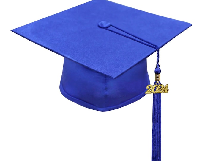 Matte Royal Blue Kid's Graduation Cap and Tassel - All Tassel Colors ...