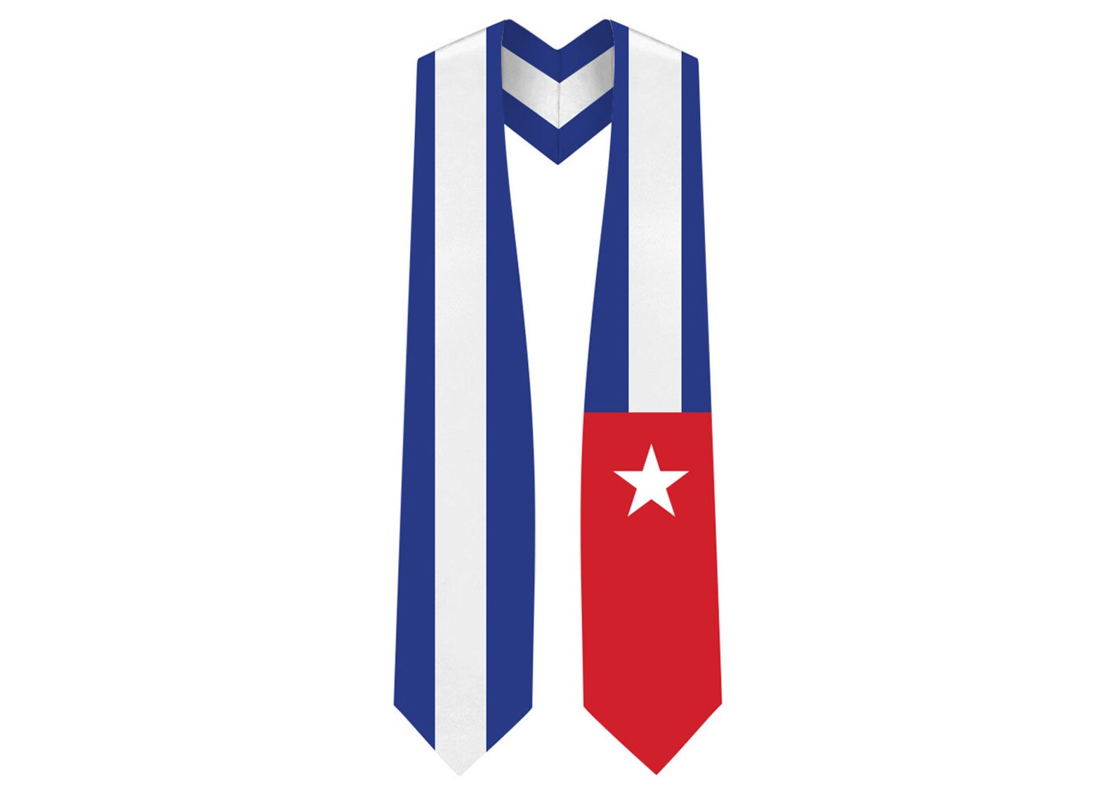 Cuba Graduation Stole/sash Cuban Flag Sash - Etsy