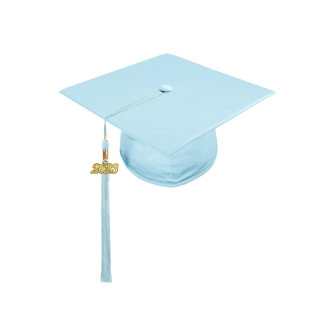 Shiny Light Blue Graduation Cap and Tassel All Tassel Colors Available ...
