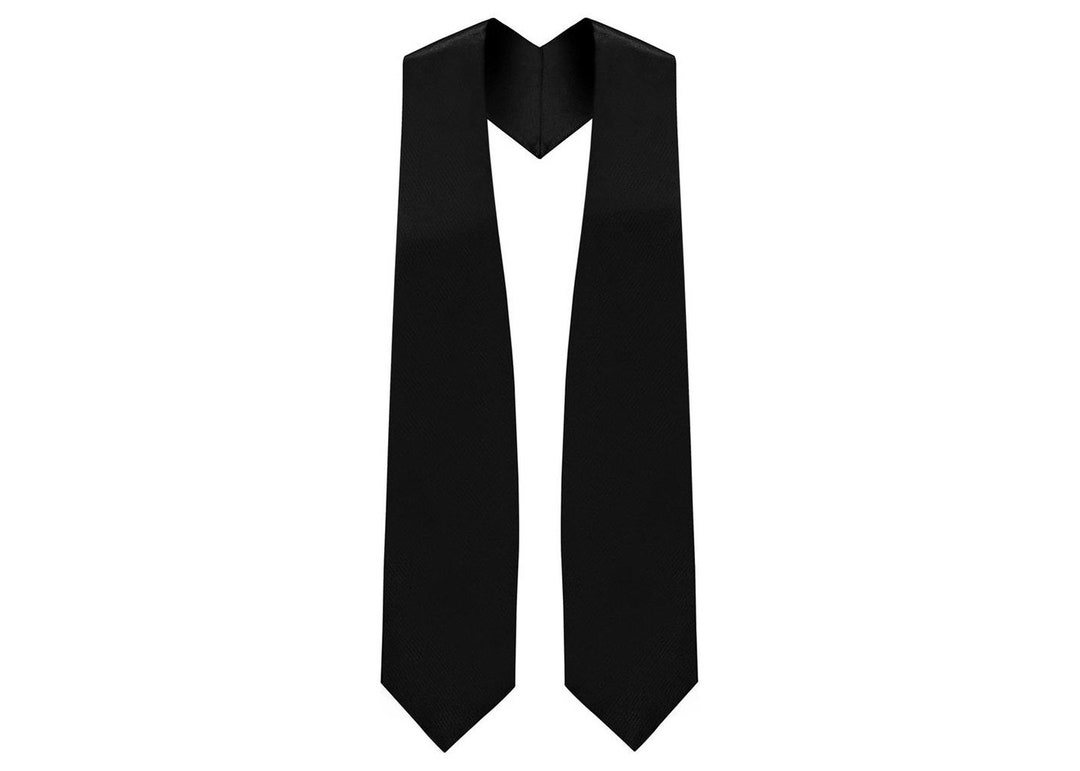 Black Graduation Stole - Etsy