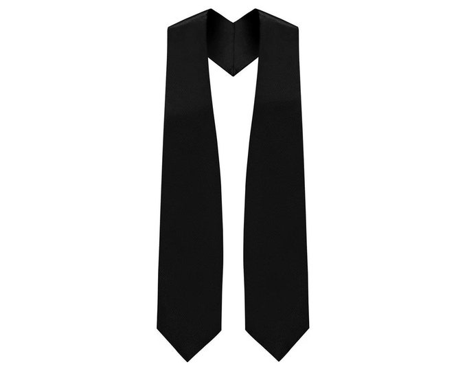 Black Graduation Stole - Etsy