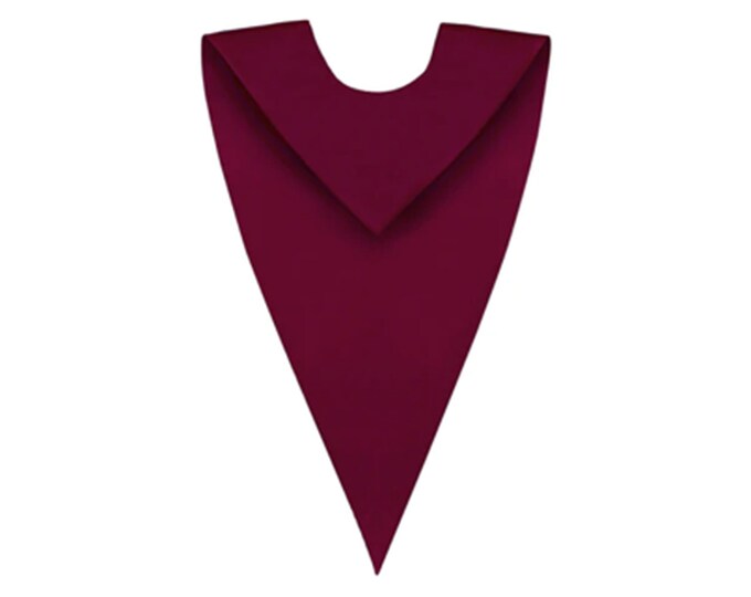 Maroon Satin Graduation V-neck Stole - Etsy