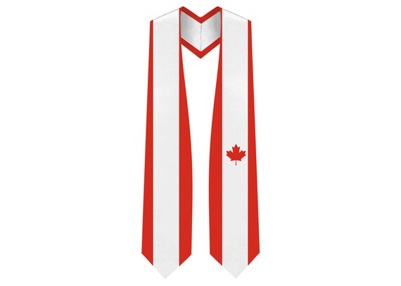 Canada Graduation Stole Canadian Flag Sash | Etsy