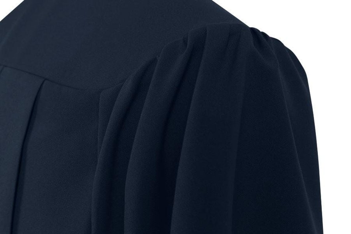 Matte Navy Blue Graduation Cap Gown and Black Tassel | Etsy