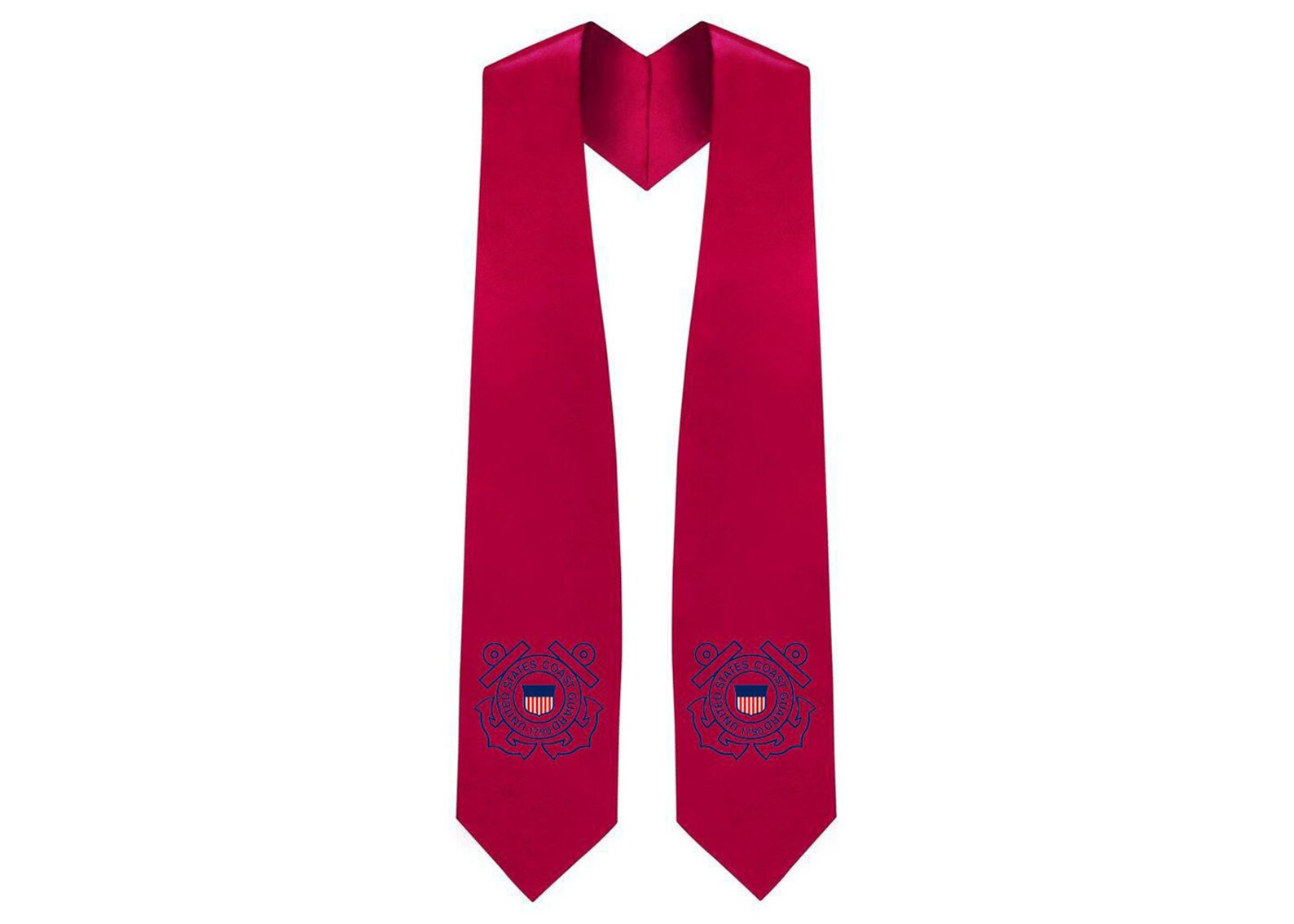 US Coast Guard Red Graduation Stole - Etsy