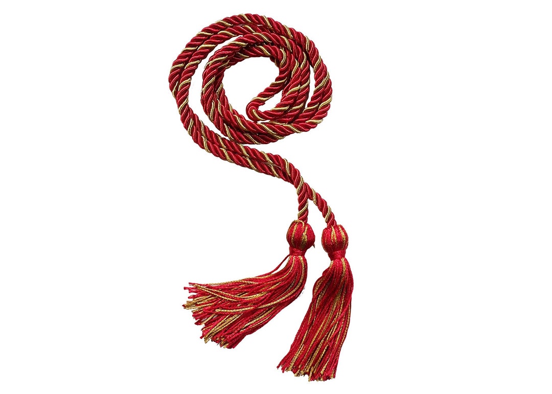 Red / Antique Gold Honor Cord INTERTWINED Color Combination Honor Cords ...