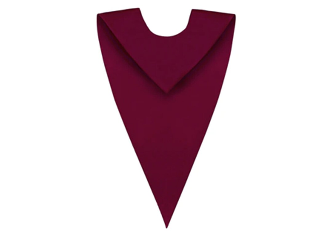 Maroon Matte Graduation V-neck Stole - Etsy