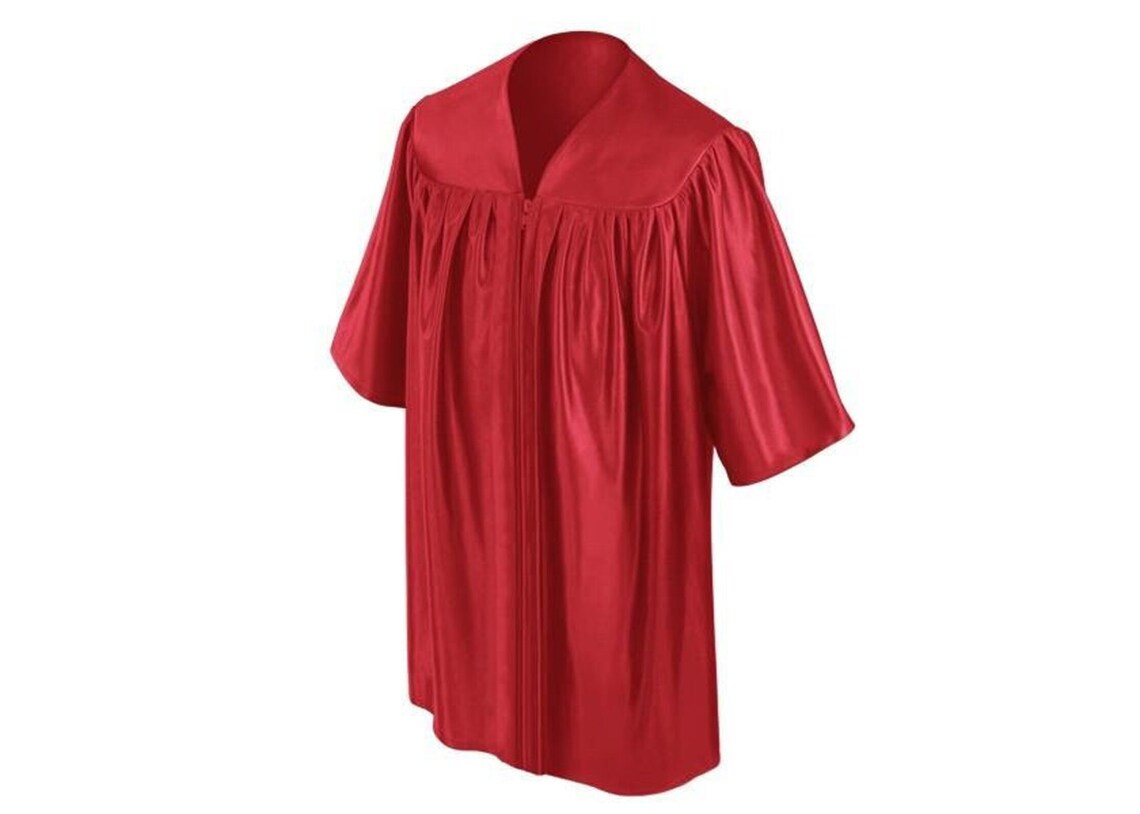 Shiny Red Child Graduation Gown - Etsy