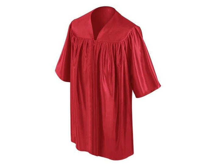 Shiny Red Child Graduation Gown - Etsy